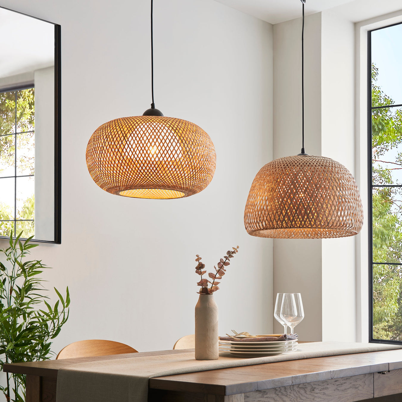 Endon Bali Pendant Light, Bamboo, 101572 – Lampsy
