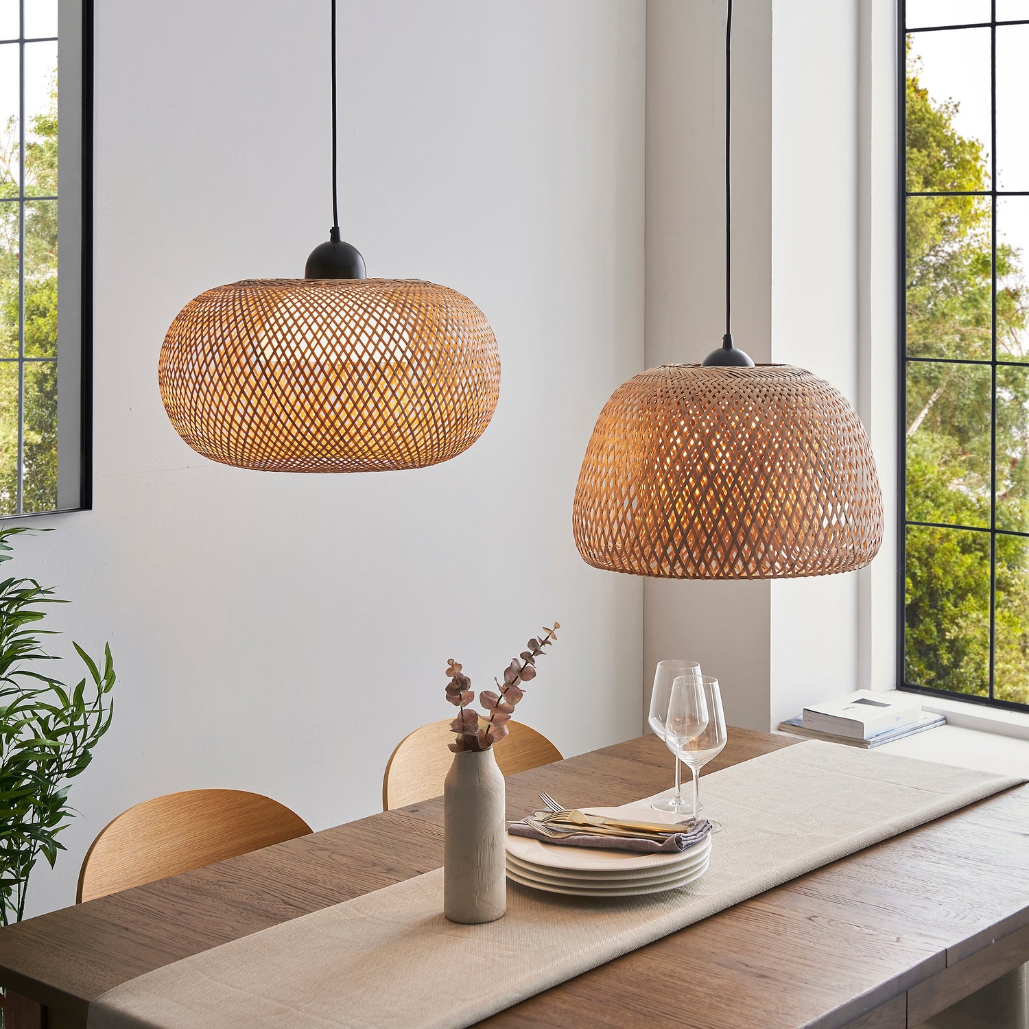 Endon Bali Pendant Light, Bamboo, 101572 – Lampsy
