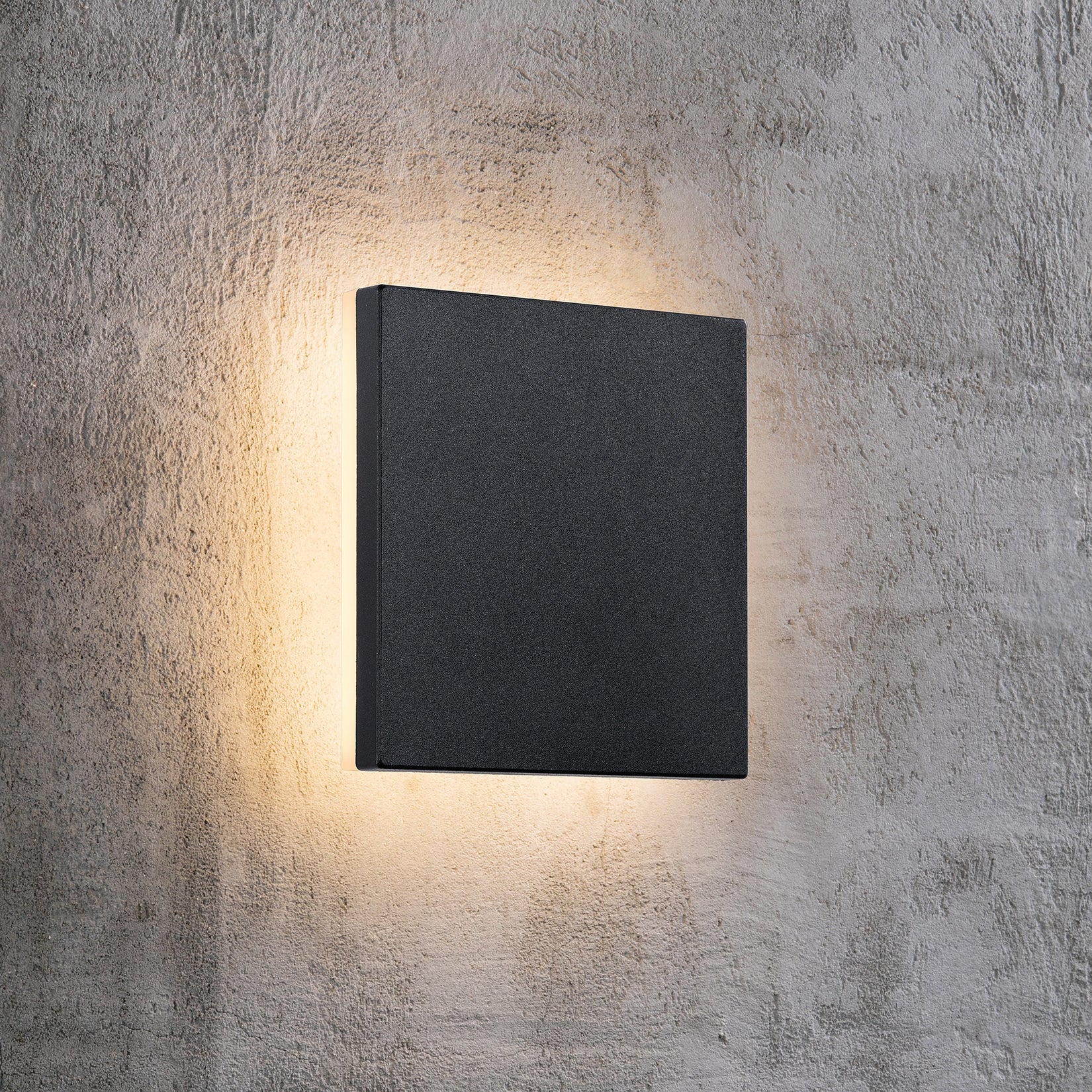 Nordlux Square Round LED Outdoor Wall Light IP54 - Black – Lampsy