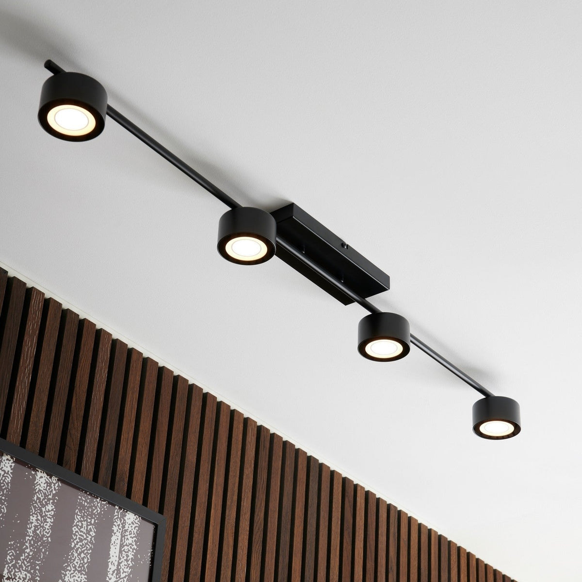 Nordlux Clyde LED Ceiling Spotlight Bar, 4 Light, Black – Lampsy