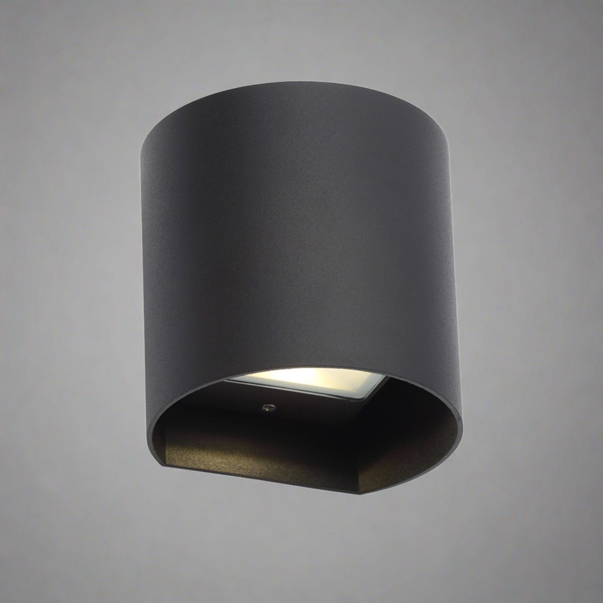 Avena LED Round Outdoor Wall Downlight, Black, IP54 – Lampsy