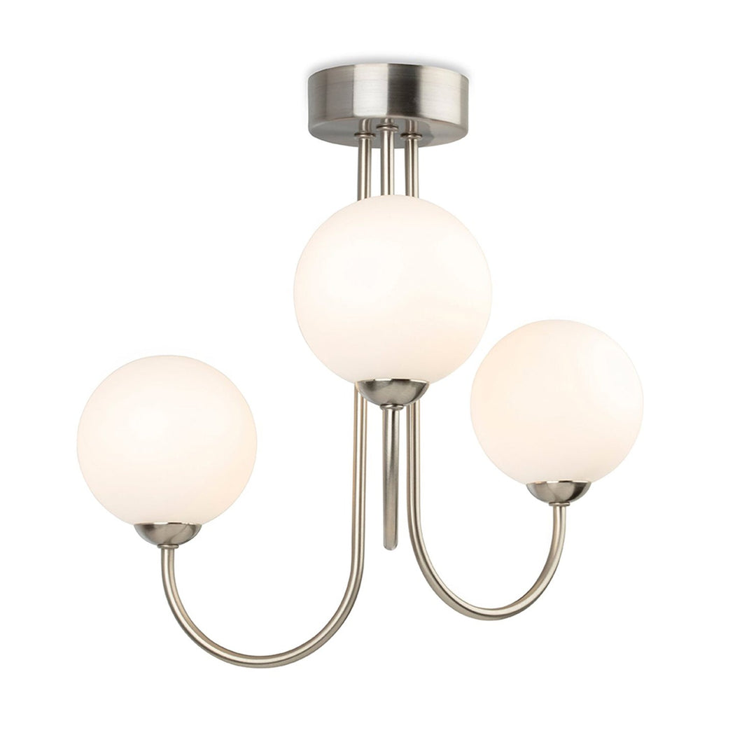 Bodel 3 Light Frosted Glass Globe Ceiling Light – Lampsy