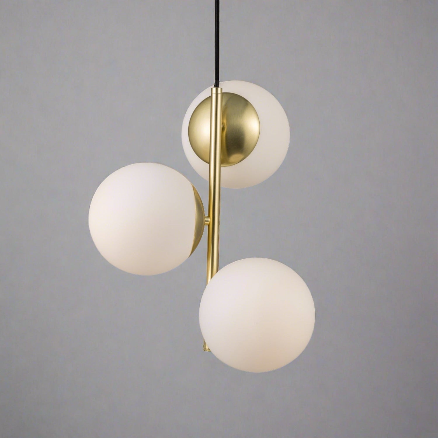 Braeden Glass Orb Pendant Light - Antique Brass – Lampsy